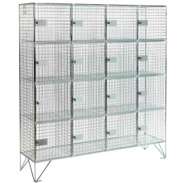 Wire Mesh Zinc Plated Storage | 16 door